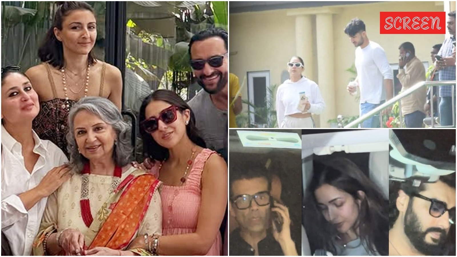 Sharmila Tagore, Sara-Ibrahim, Alia-Ranbir, Malaika Arora, Sanjay Dutt visit to Saif Ali Khan ...