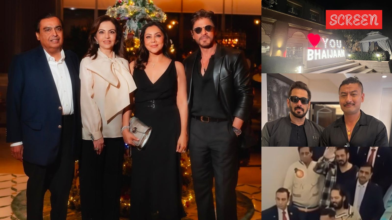Salman Khan-Shah Rukh Khan ring in New Year 2025 with the Ambani family ...