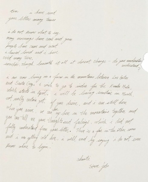 19-year-old Steve Jobs’ handwritten letter expressing wish to attend ...