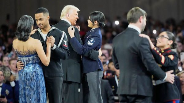Watch: Trump and Melania share first dance at inaugural ball | World ...