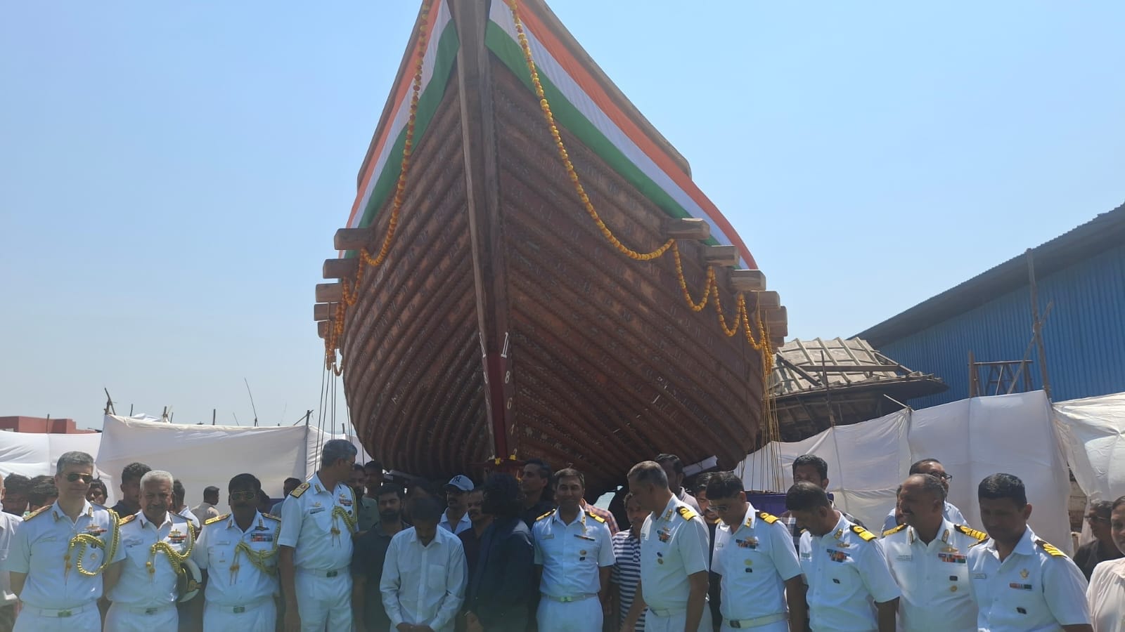 Ancient ‘stitched’ ship launched in Goa, to retrace ancient trading ...