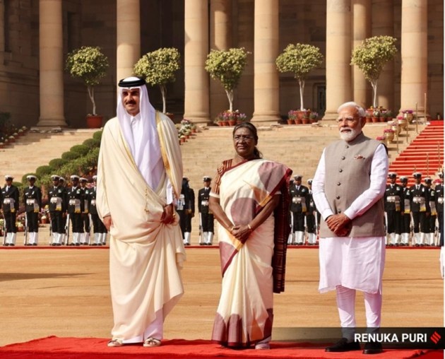 In pictures: From Modi’s welcome to Guard of Honour at Rashtrapati Bhavan — Qatar Amir’s India ...