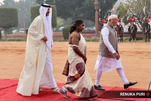 In pictures: From Modi’s welcome to Guard of Honour at Rashtrapati Bhavan — Qatar Amir’s India ...