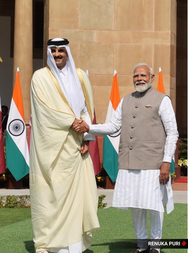 In pictures: From Modi’s welcome to Guard of Honour at Rashtrapati Bhavan — Qatar Amir’s India ...