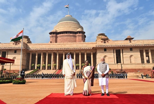 In pictures: From Modi’s welcome to Guard of Honour at Rashtrapati Bhavan — Qatar Amir’s India ...