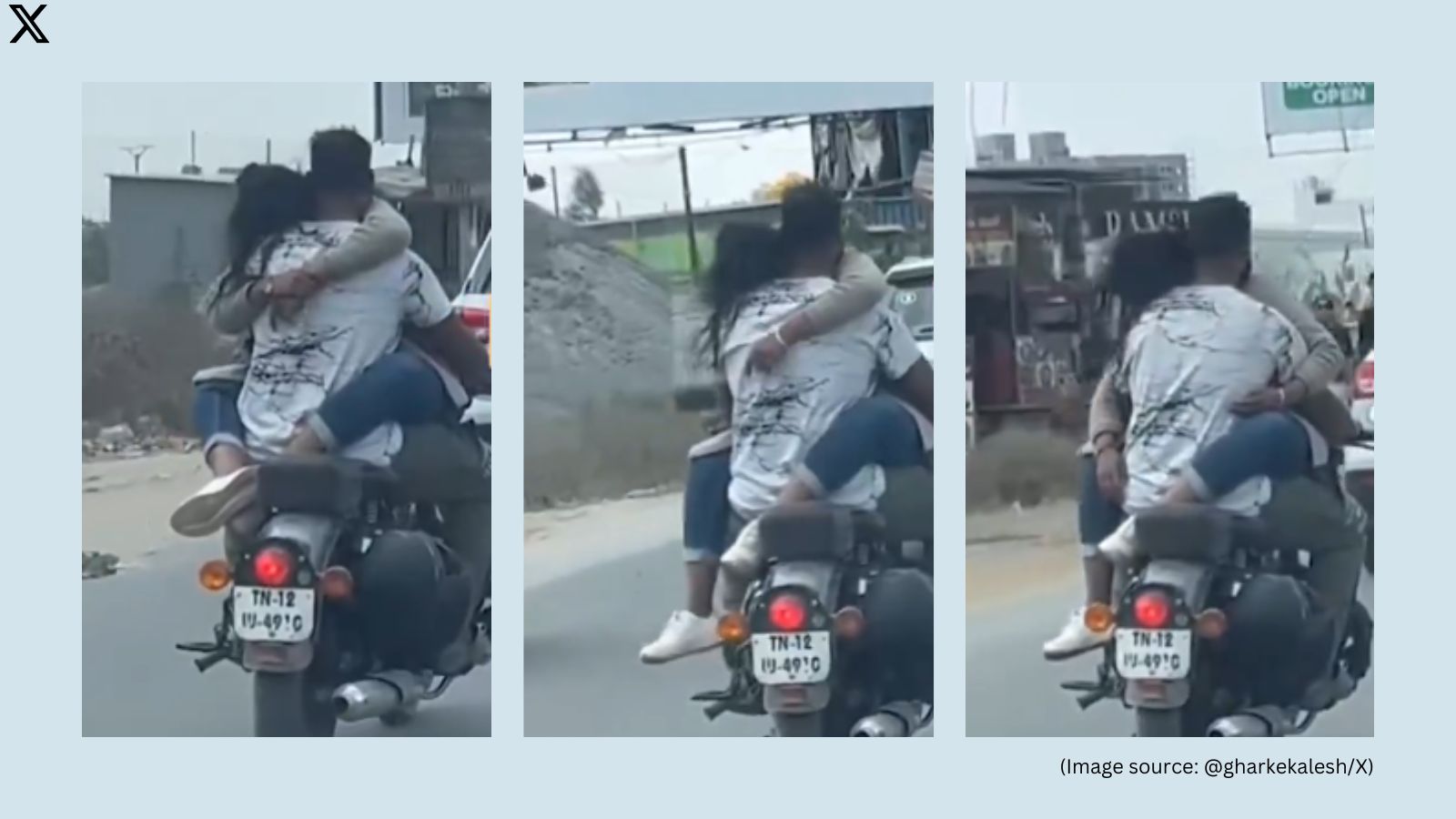 Bengaluru couple’s risky bike stunt: Woman sits on fuel tank, clings to ...