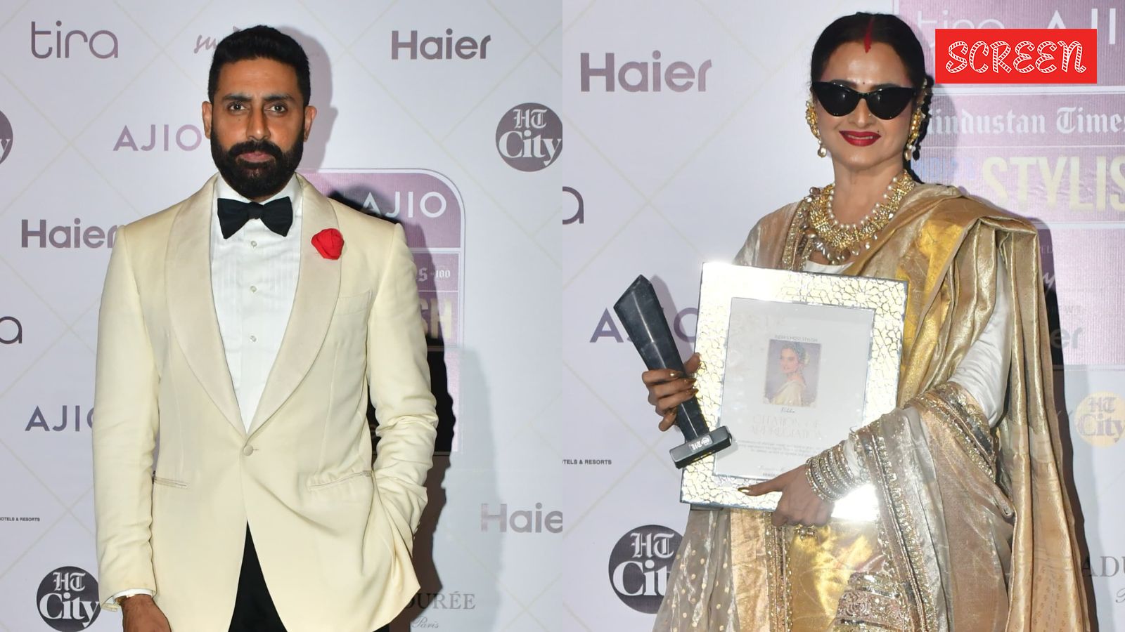 Fans laud Abhishek Bachchan after he shares warm hug with Rekha at an ...