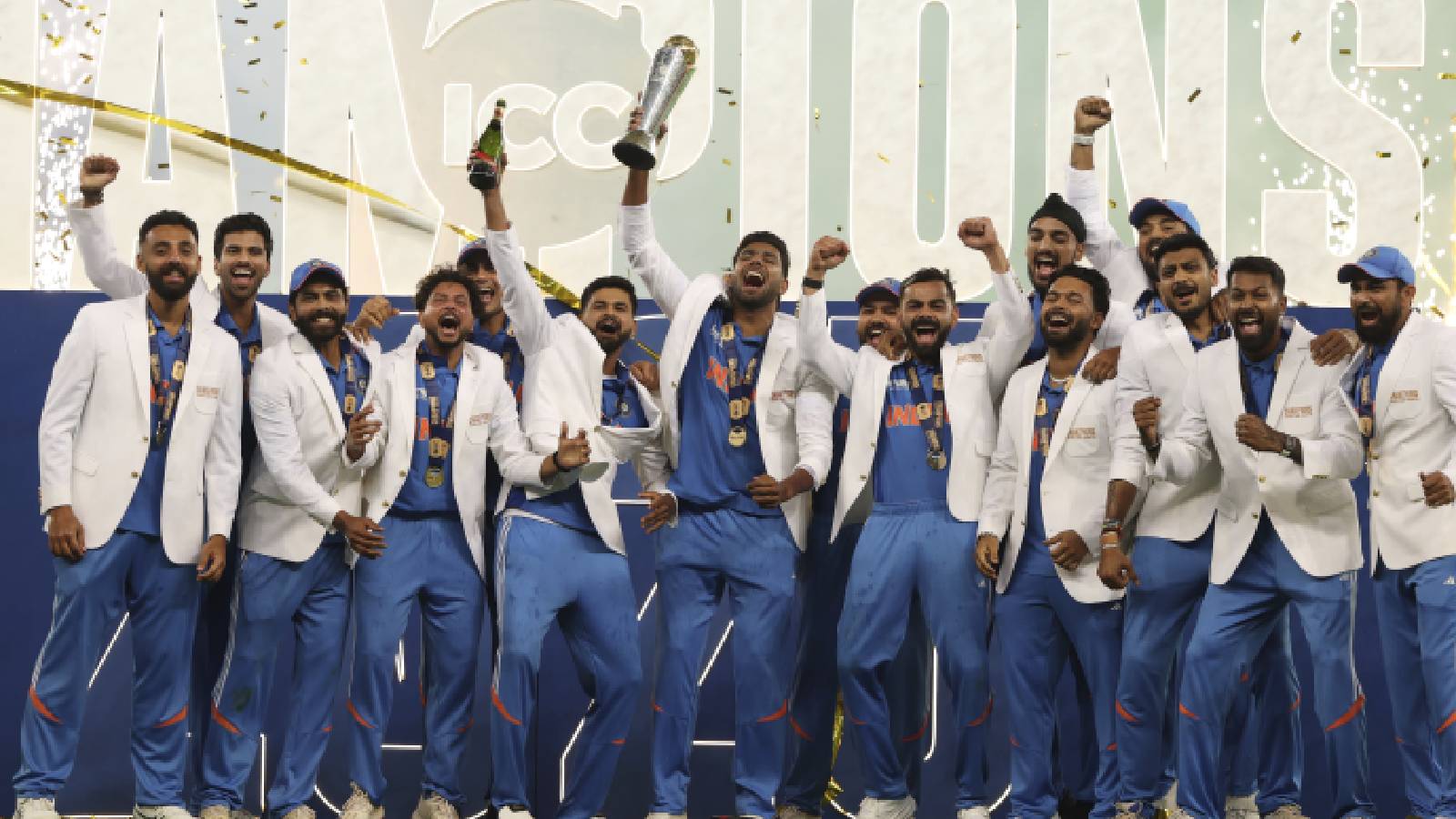 Why did Team India wear white jackets after winning Champions Trophy ...