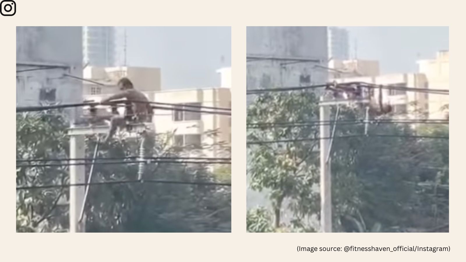 Man performs deadly pull-up stunt on electric wires, triggers outrage ...