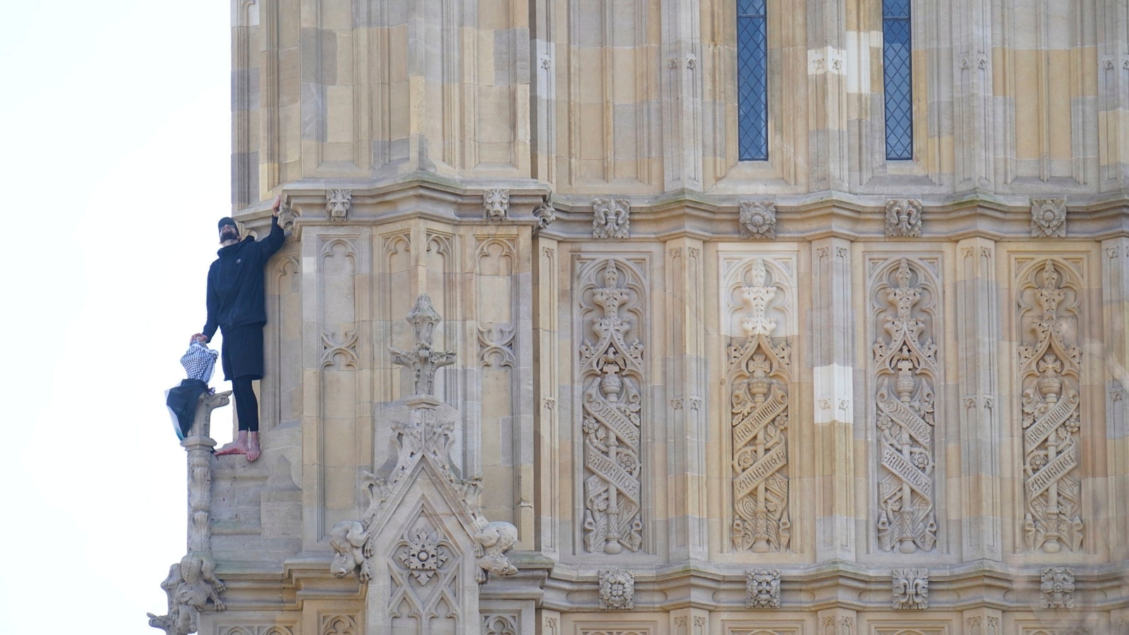 Man, who climbed London’s Big Ben tower with Palestinian flag, arrested ...