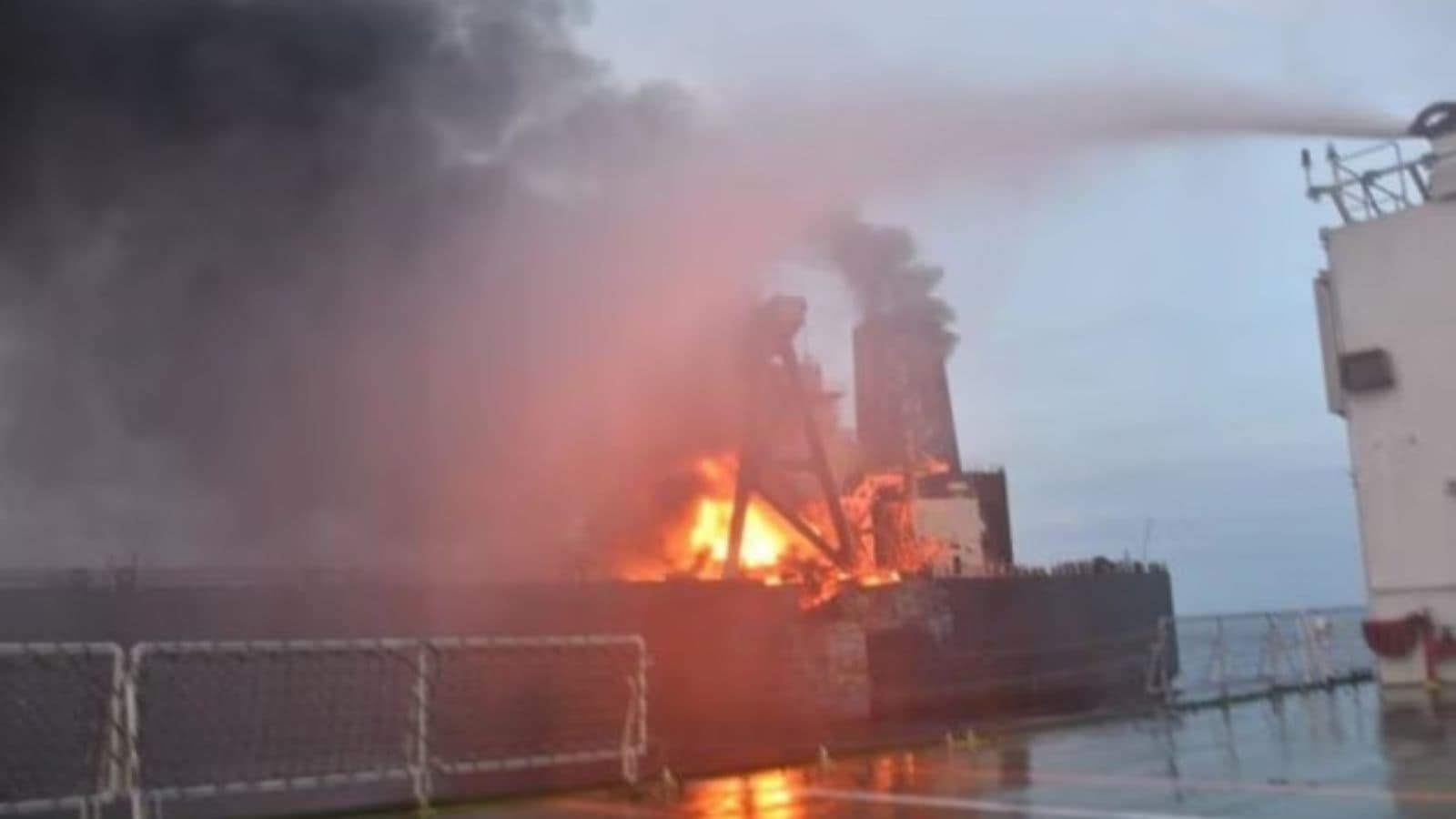 Rescue operation launched after oil tanker and cargo ship collide in the North Sea, 32 people ...