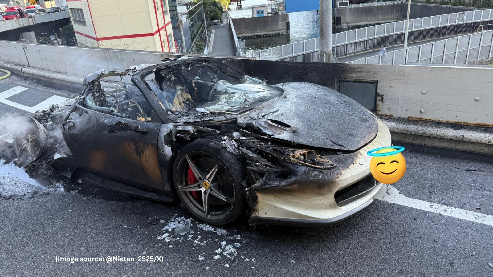 Japanese man saves for a decade to buy his dream Ferrari, car burns an ...