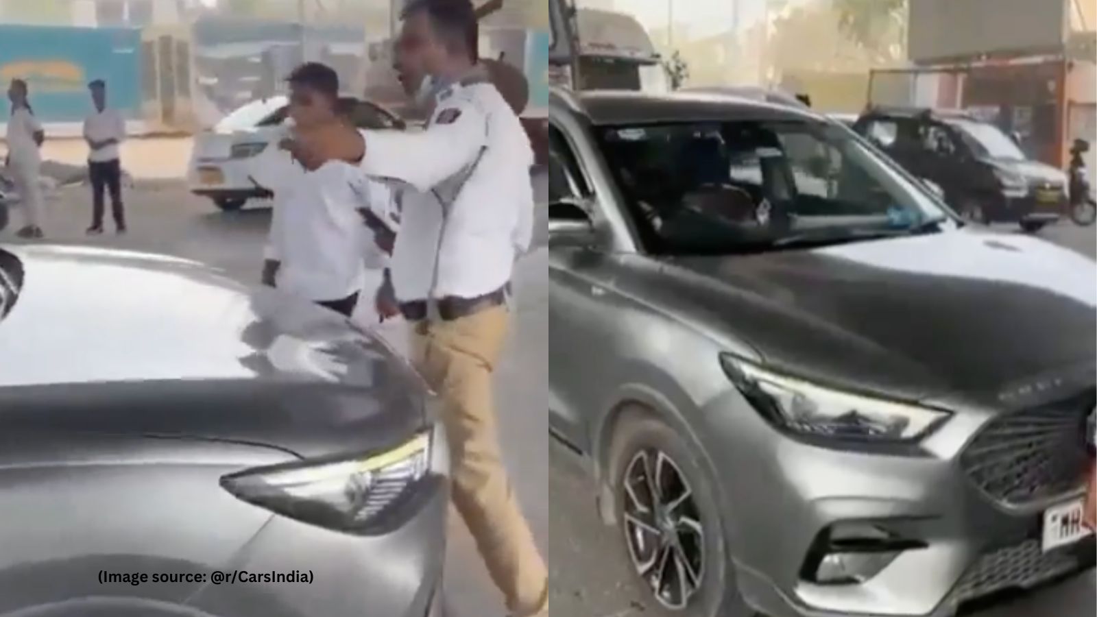 Maharashtra woman draws backlash for hitting traffic cop with her MG ...