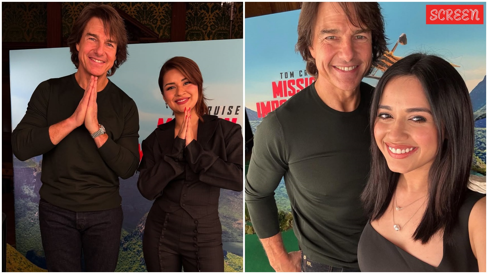 Avneet Kaur teaches Tom Cruise how to do namaste, Jannat Zubair poses with Mission Impossible ...