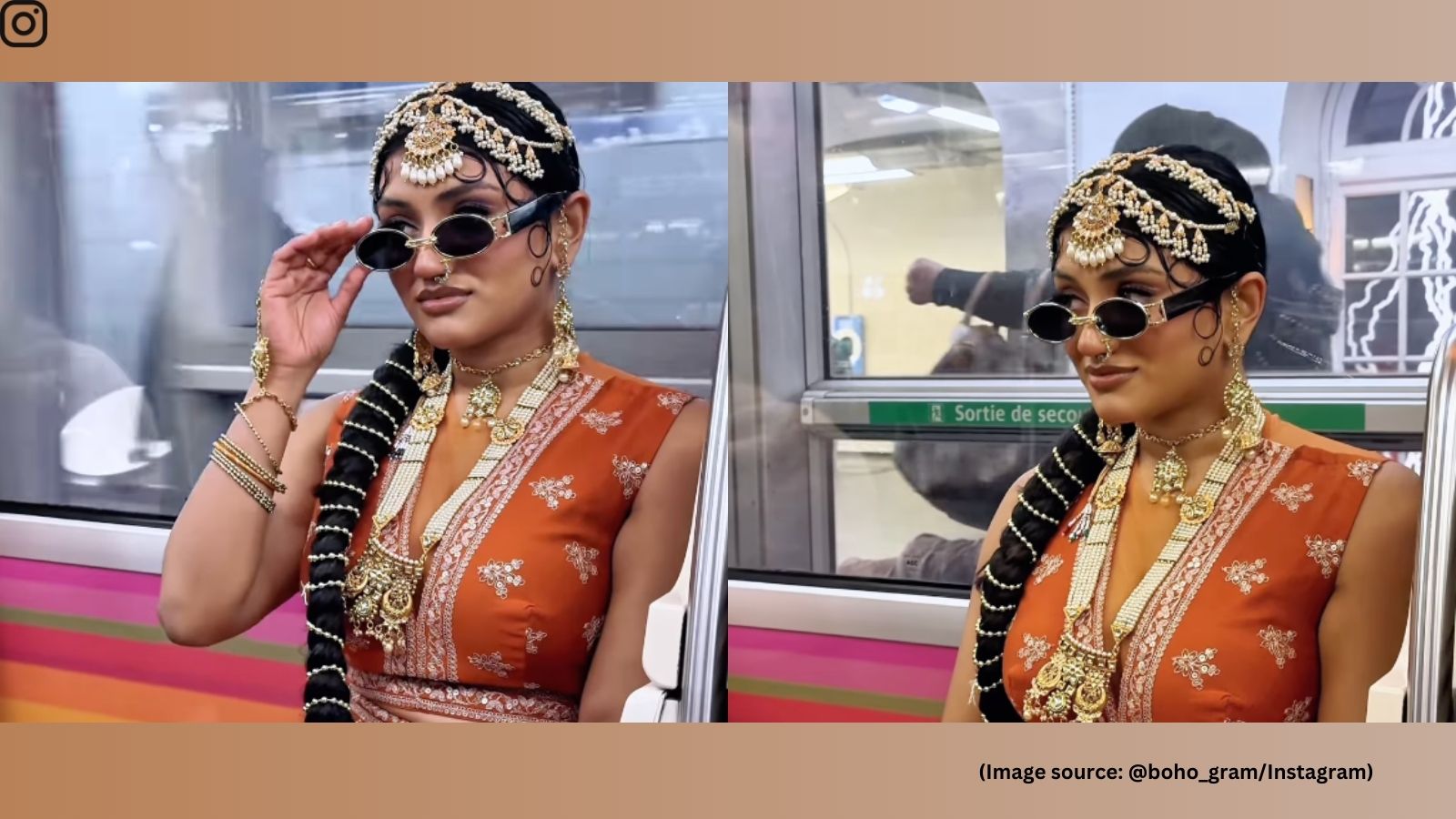 Lehenga in a Metro: Indian-origin woman turns heads in Paris in ...