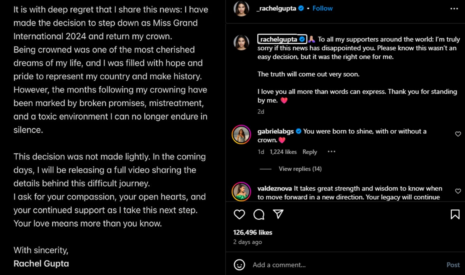 ‘He starts pinching me…’: Rachel Gupta gives up Miss Grand ...