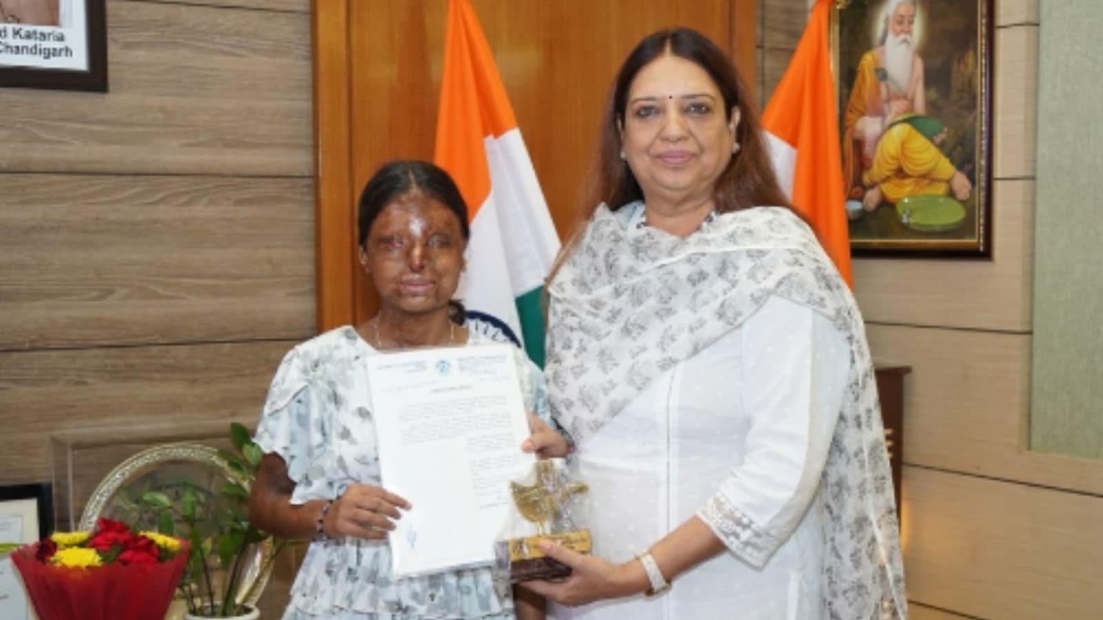 CBSE Class 12 results: Chandigarh Mayor honours acid attack survivor ...