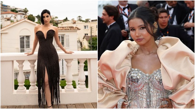 'Malkin' Parul Gulati wears a dress made entirely of hair for her Cannes red carpet debut