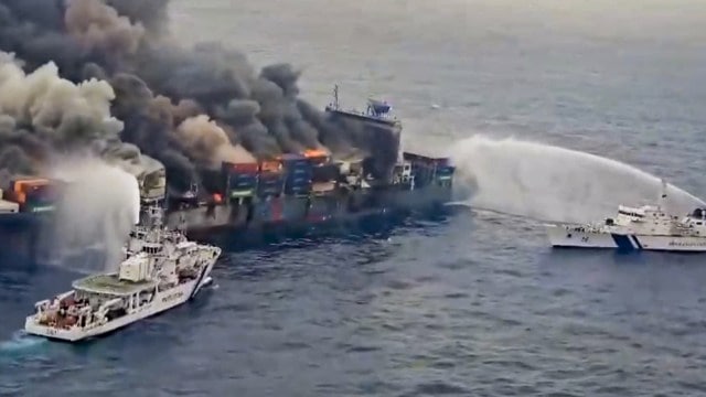 Fire in container ship off Kerala contained considerably, inner decks ...