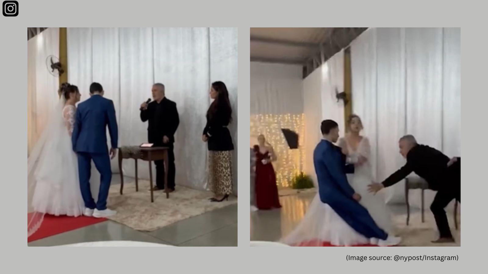 ‘Falling in love’: Groom faints at altar next to bride in viral video ...