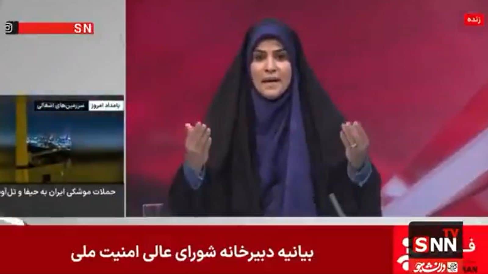 Watch: Israeli missile strikes Iran’s state TV studio during live ...