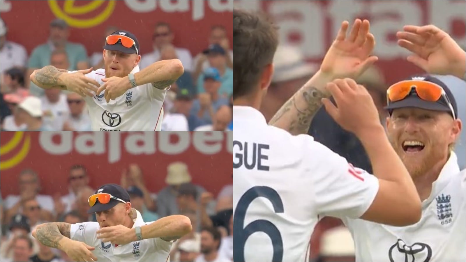 WATCH: Ben Stokes pulls off funny gesture after Josh Tongue cleans up ...