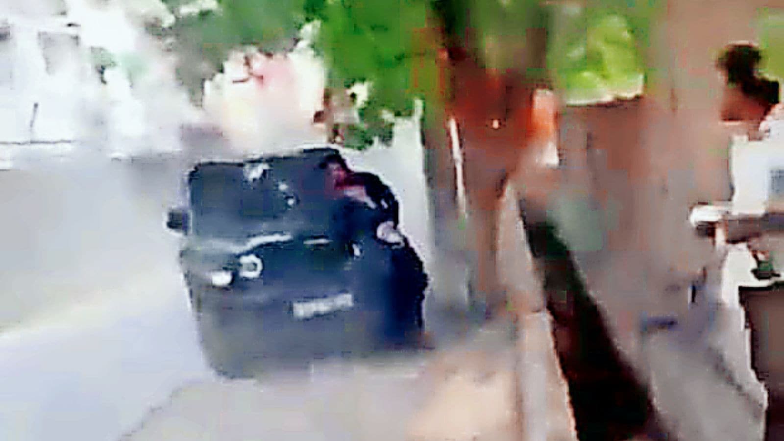 After viral video shows man hit by Thar, sent flying into drain in ...