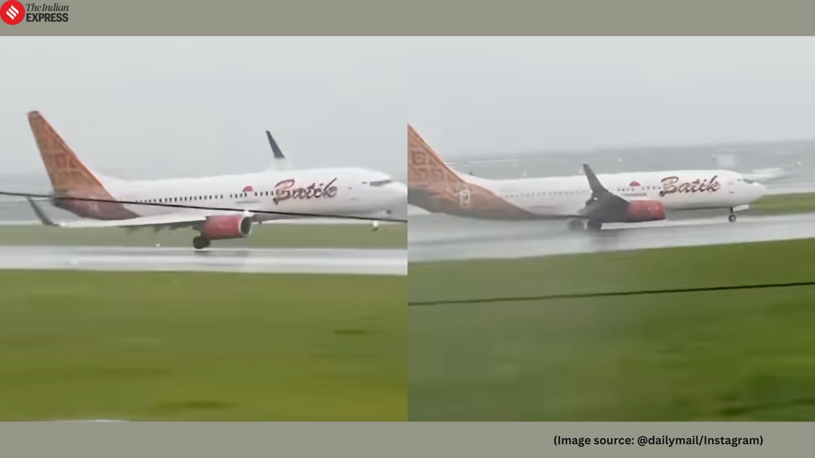 Chilling video of Batik Air Boeing 737 aircraft struggling to land goes ...
