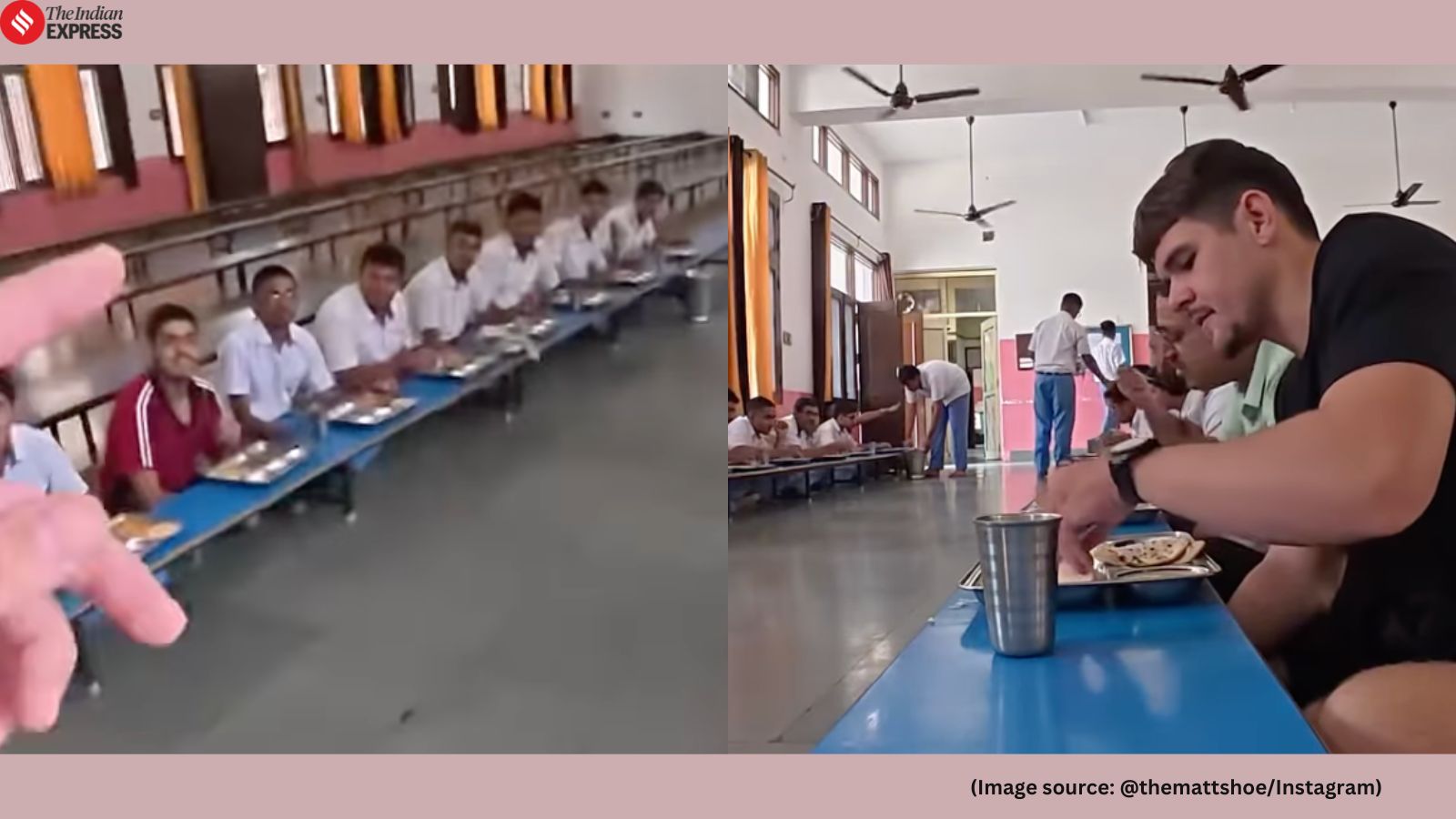 European vlogger enjoys a meal at Haryana boarding school; viral video ...