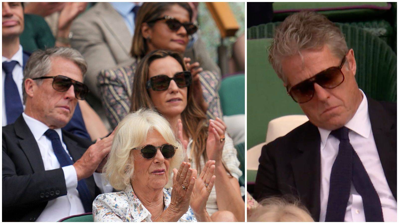 Nodding (off) Hill: Actor Hugh Grant seemingly dozes off in Royal Box ...