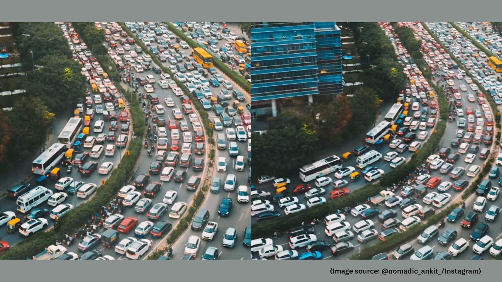 Hundreds of vehicles get stuck in massive traffic jam in Gurgaon ...