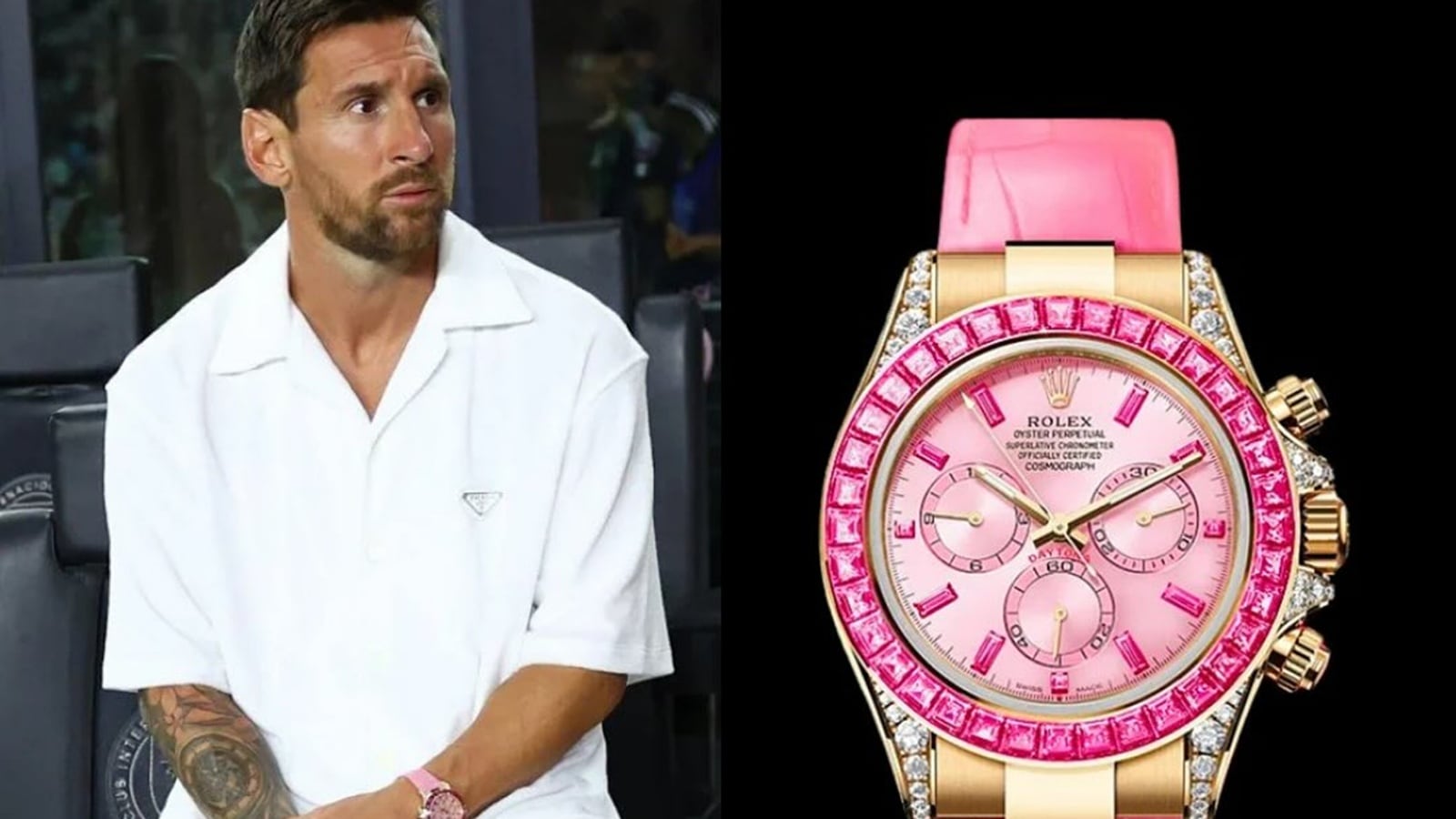 Lionel Messi adds the ultra-rare Rolex Daytona Barbie watch — only 10 ...