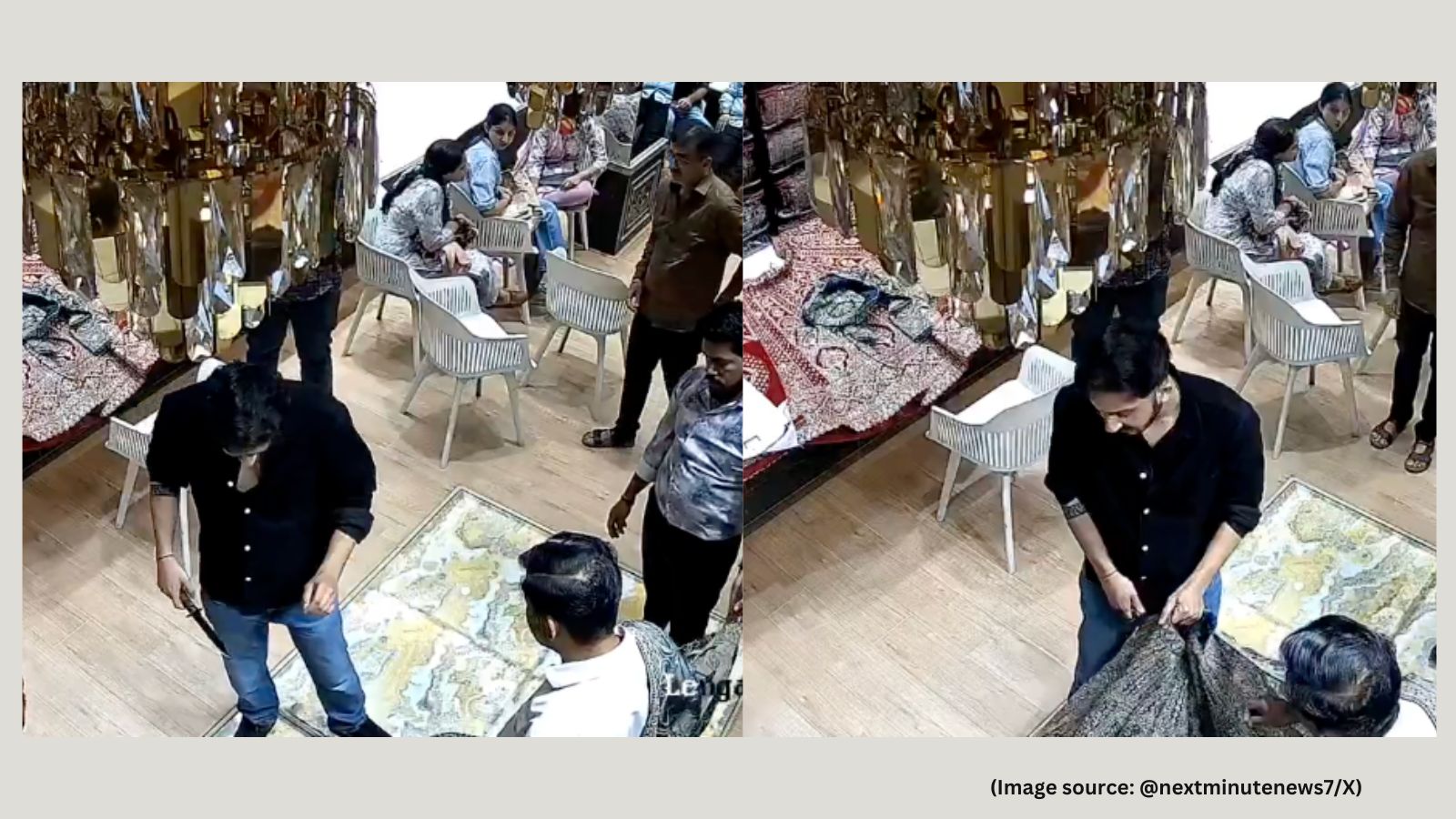 Watch: Angry man rips up lehenga, threatens shopkeeper with knife after ...