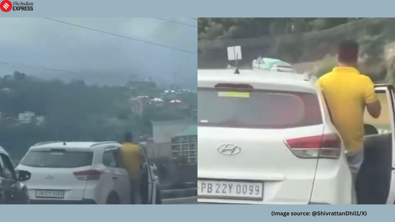 Viral video shows man’s reckless stunt on moving SUV along Solan-Shimla ...