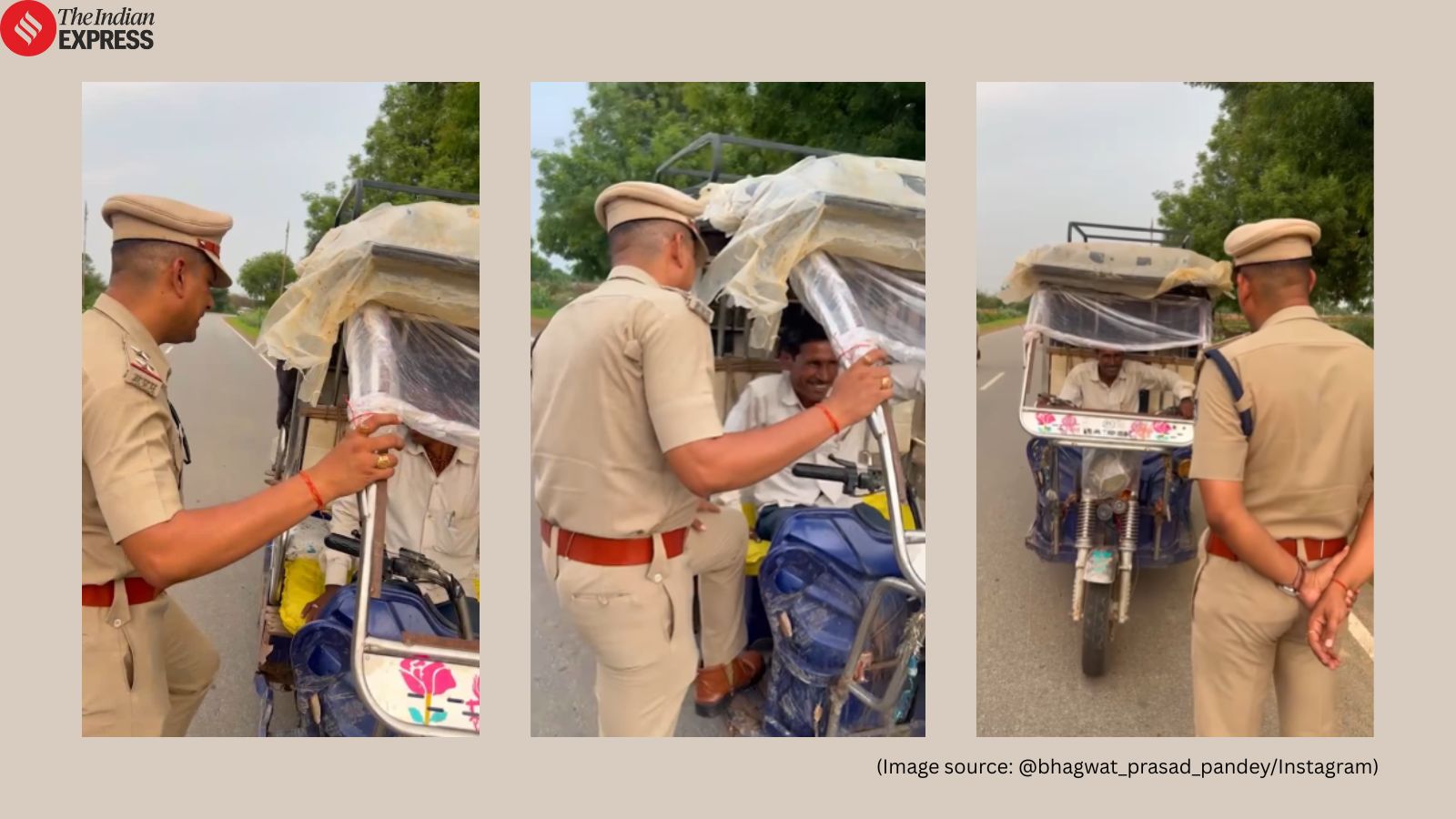 E-rickshaw driver gets scolded by ‘singing policeman’; netizens react ...