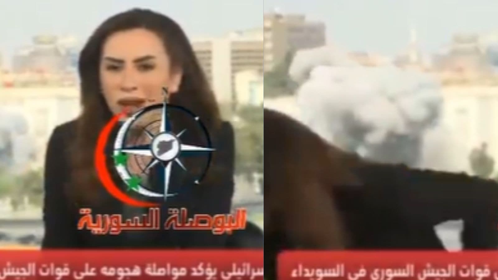 Video: Anchor flees as Israeli strike hits Syrian state TV studio during live broadcast | World ...
