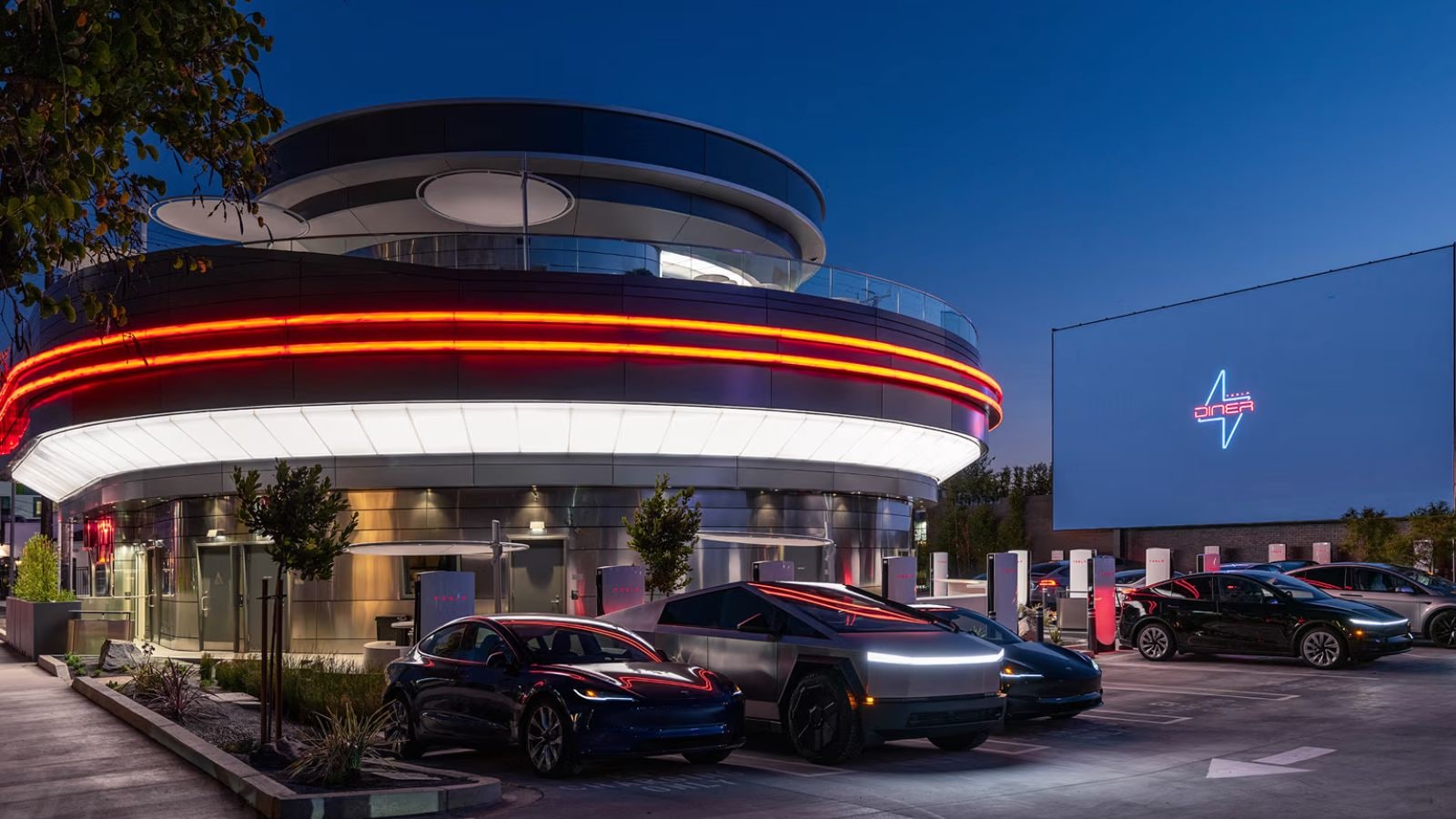 EV charging meets retro-futuristic dining: Elon Musk launches Tesla ...
