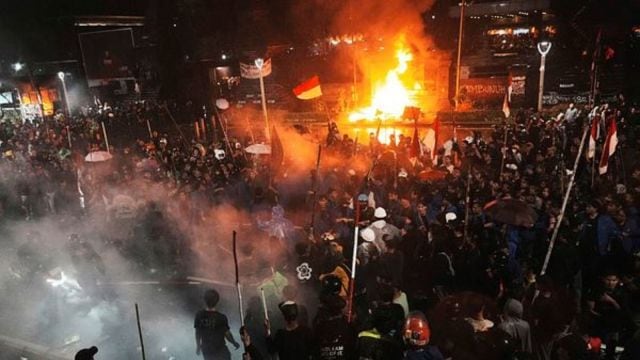 Tensions soar in Indonesia as protesters set fire to regional ...