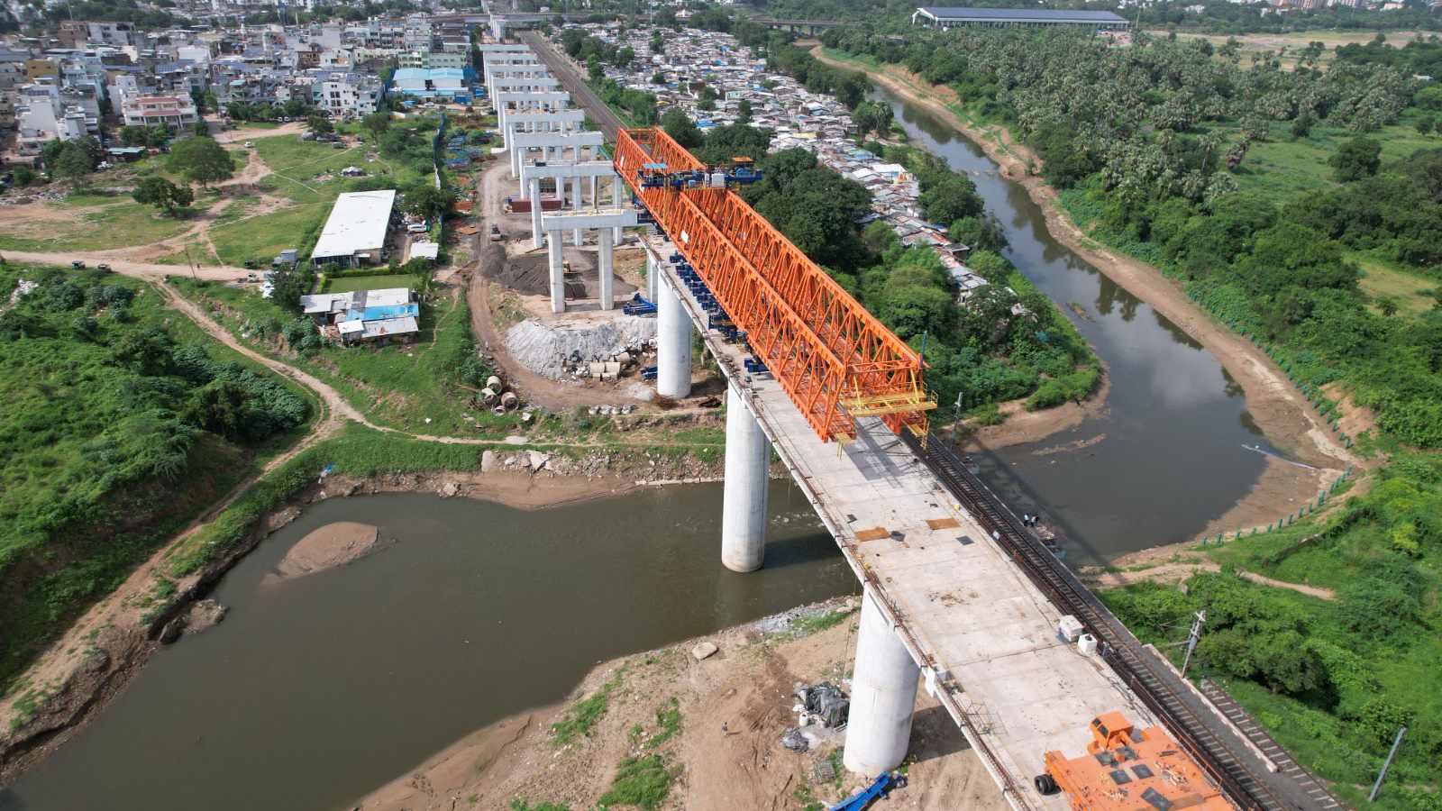 17 done, four more to go: NHSRCL completes river bridge over ...