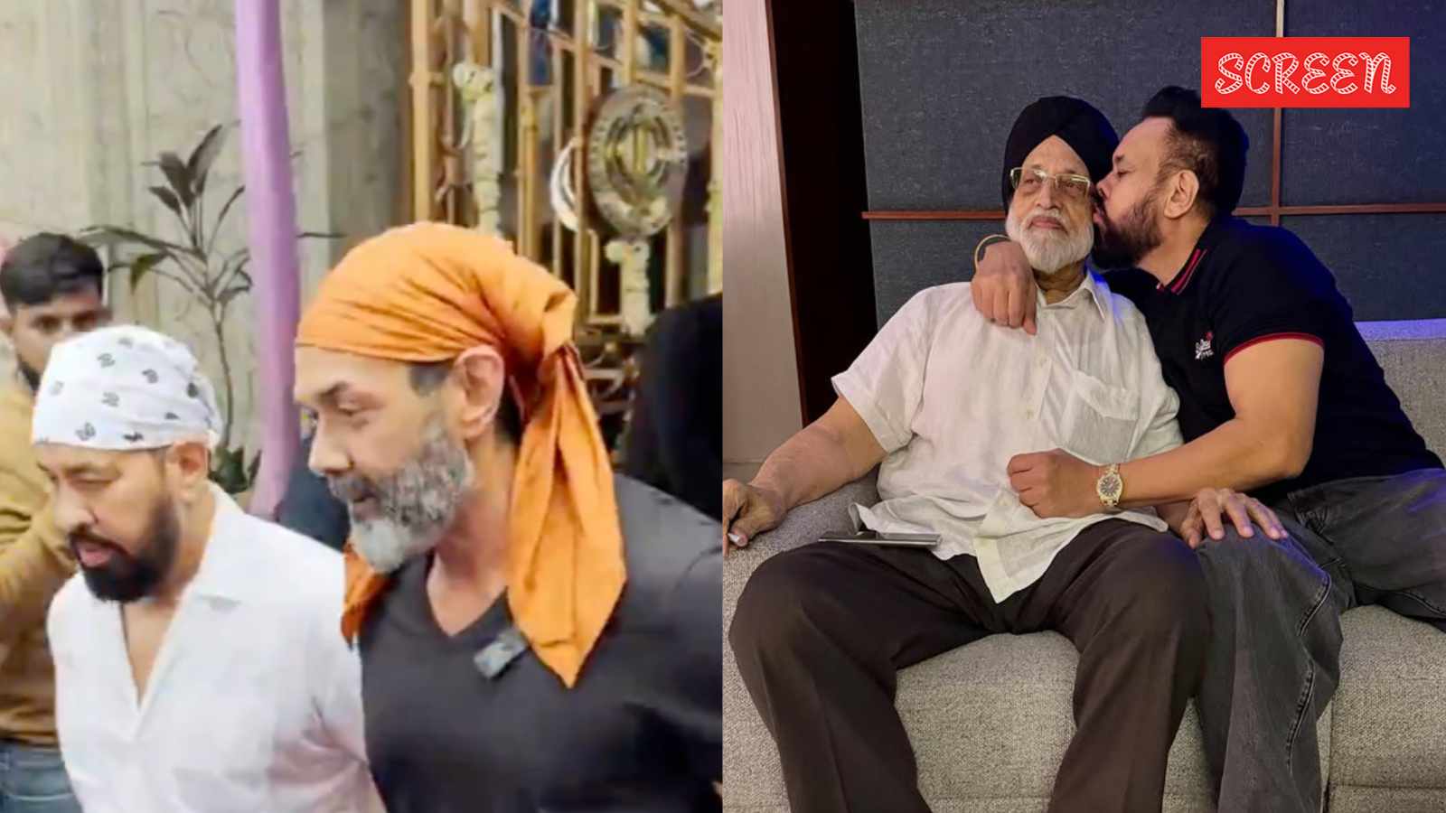 Bobby Deol hugs Salman Khan’s bodyguard Shera at his father’s prayer ...