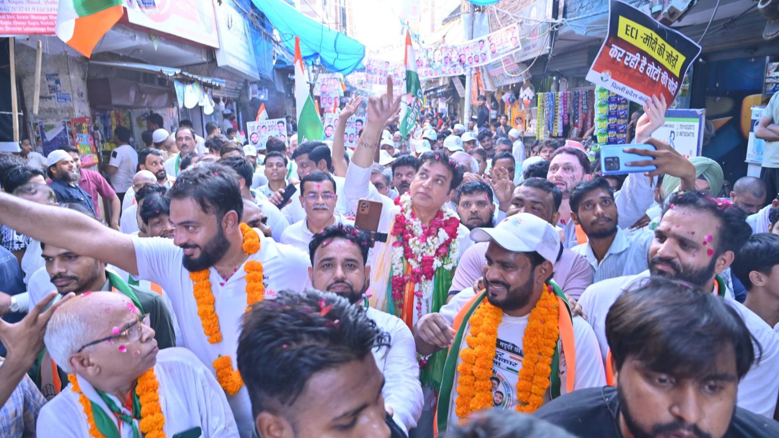 Delhi Congress workers take out march against vote theft: ‘BJP ...