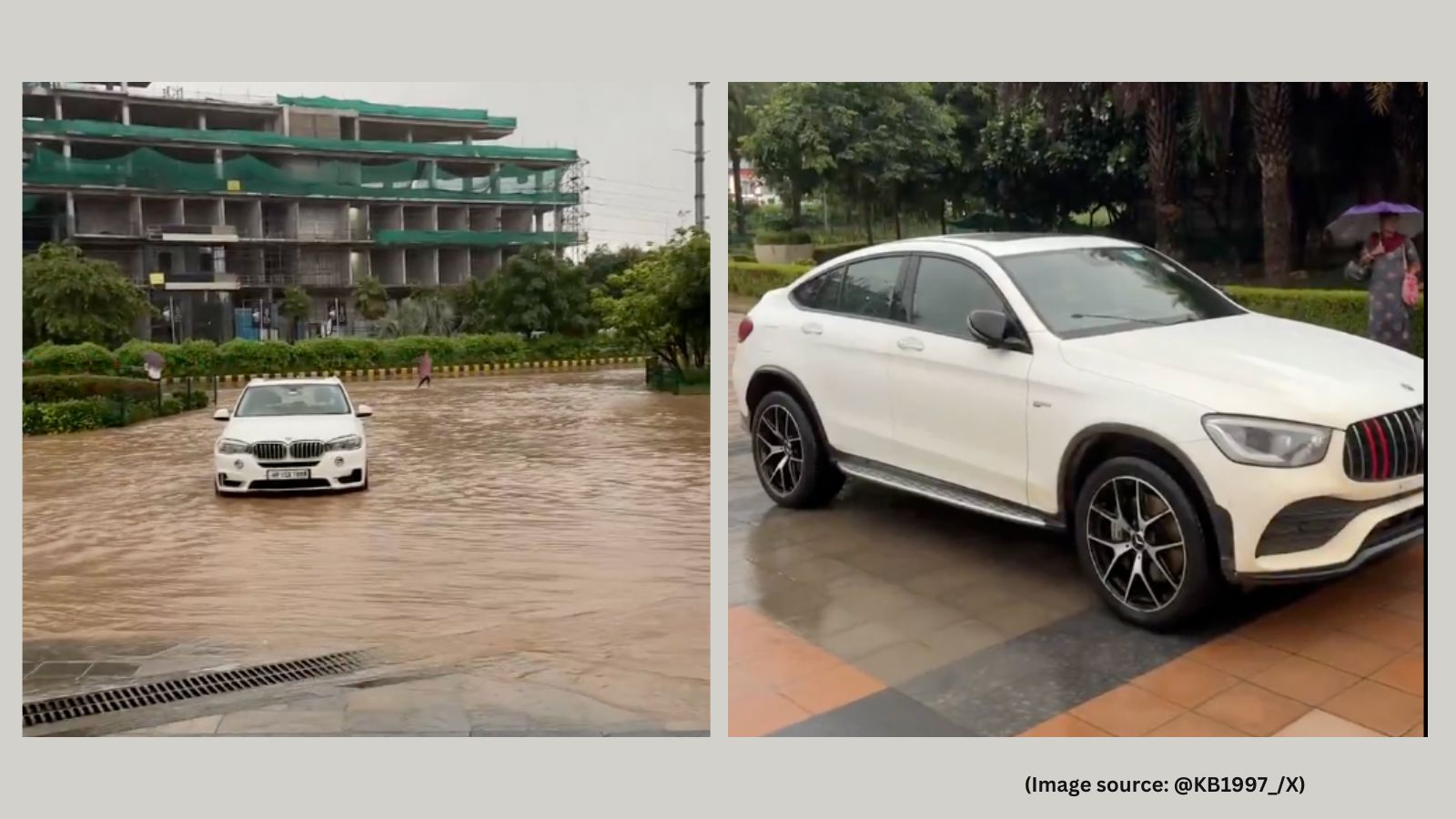 ‘If you are rich…’: Mercedes and BMW stuck in waterlogged area amid ...
