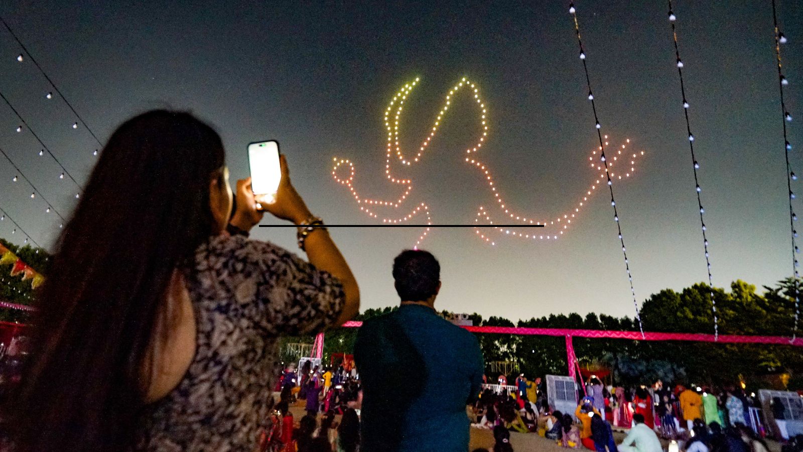 How 200 drones are lighting up this garba ground in Gujarat with the ...