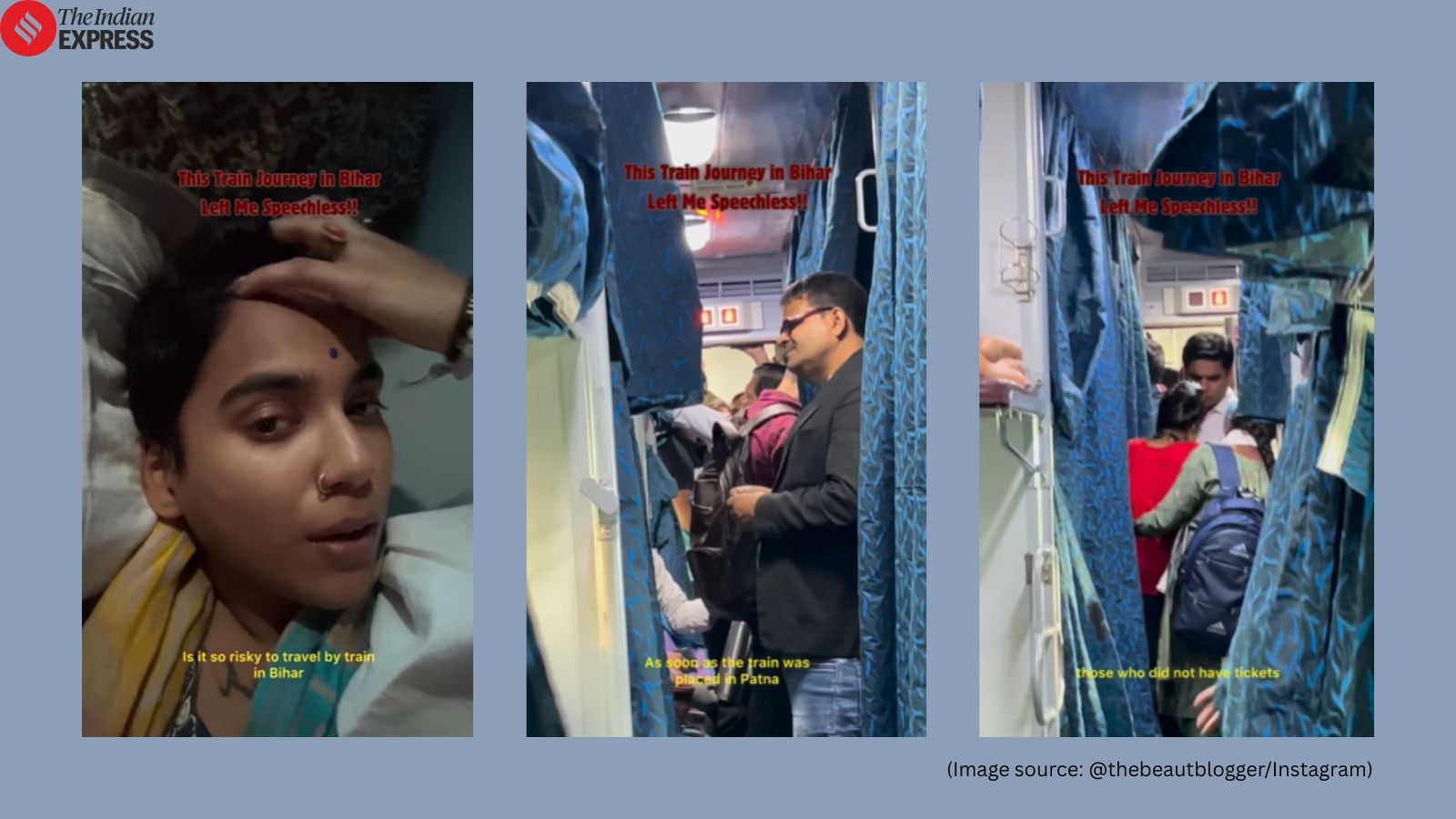 Woman struggles in Bihar 2AC train as ‘ticketless’ passengers flood ...