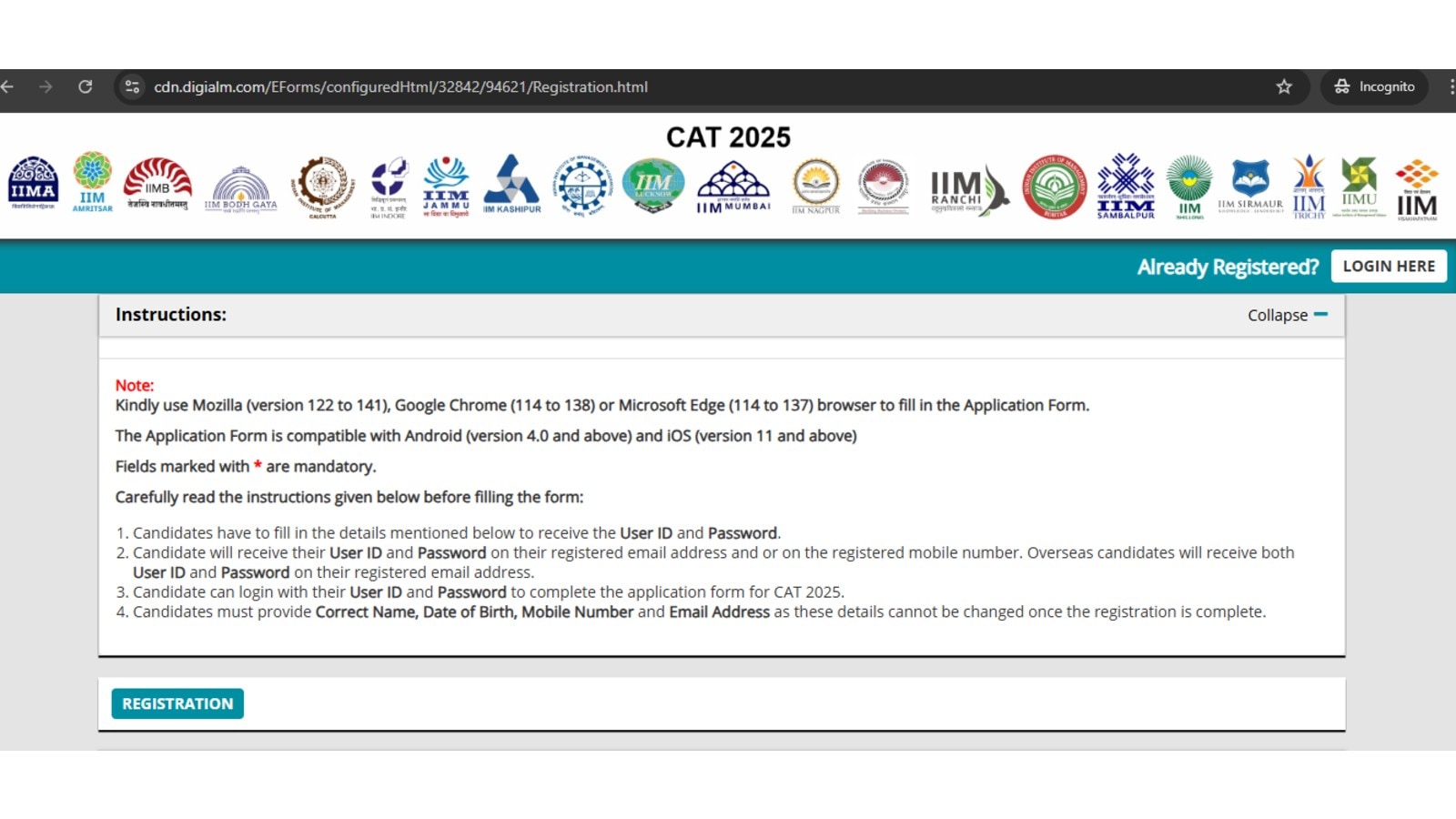 IIM CAT 2025 Registration Window Last Date and Time to apply at iimcat ...