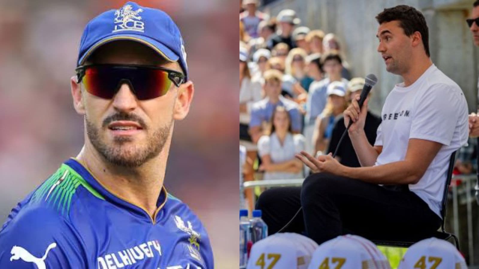 Faf du Plessis reacts to political activist Charlie Kirk’s ...