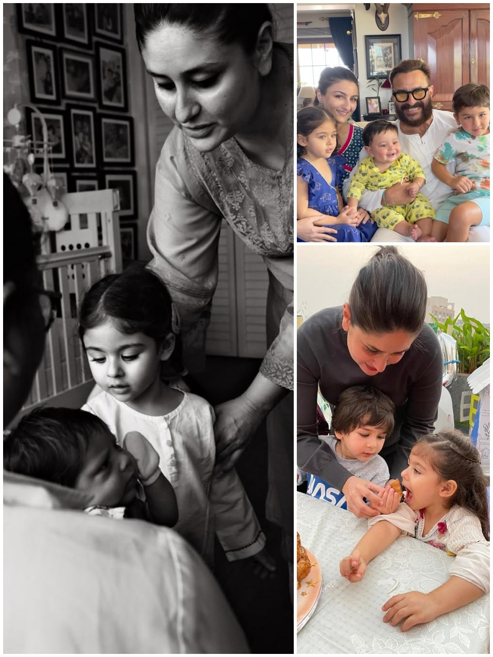 Birthday girl Inaaya Naumi Kemmu’s unseen photos with cousins Taimur ...