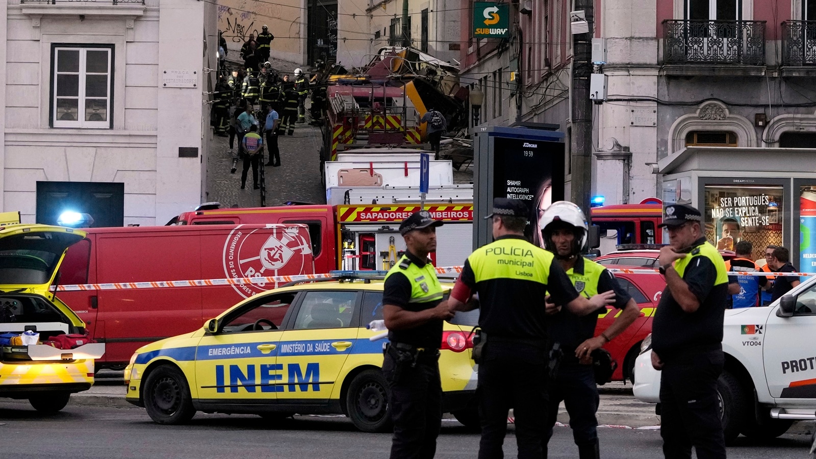 At least 17 killed in crash after Lisbon’s historic cable car Gloria derails | World News - The ...