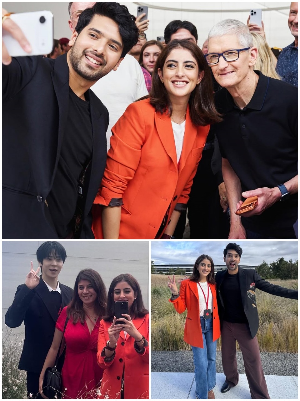 Navya Naveli Nanda attends Apple 2025 event poses with Tim Cook K-pop star YUNHO