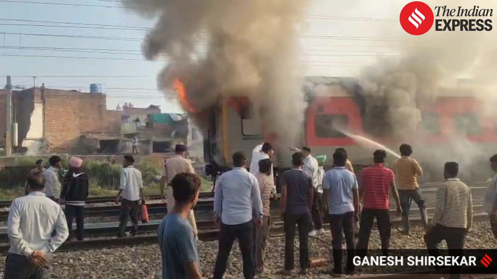 Major fire on Garib Rath Express near Sirhind